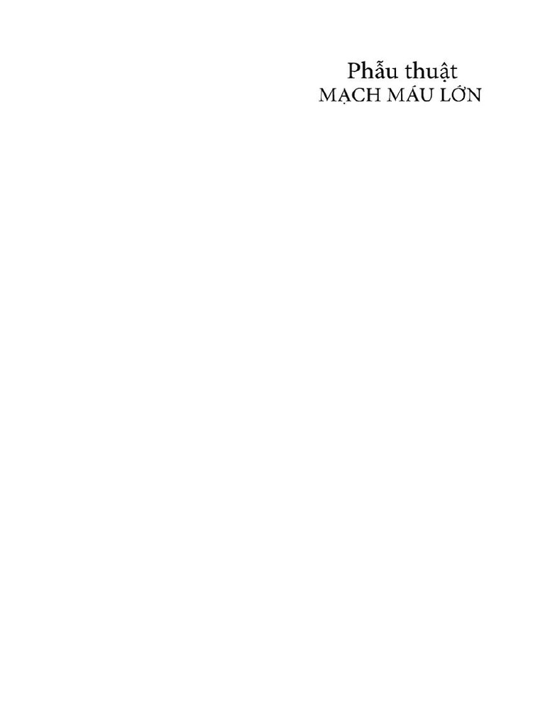 Phau Thuat Mach Mau Lon | PDF