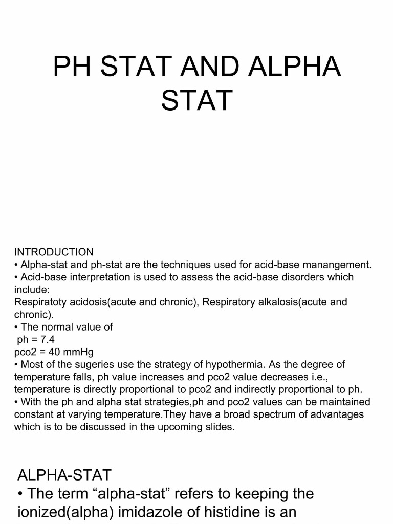 Ph and Alpha Stat | PDF