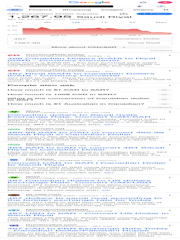 467 Cad To Sar - Google Search | PDF | Canadian Dollar | United States ...