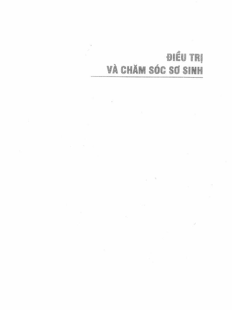 Dieu Tri Va Cham Soc So Sinh | PDF