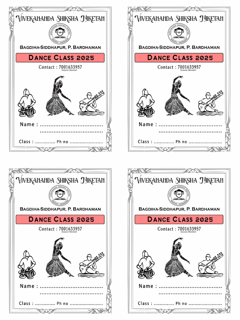 Dance Fee Card PDF | PDF