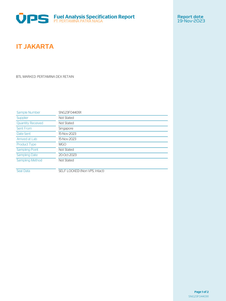 Coq Lsmgo Dex | PDF | Liquids | Fuels
