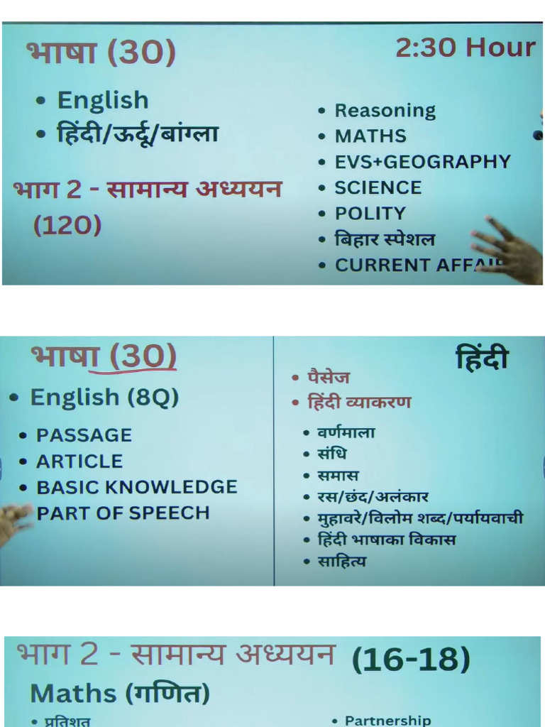 BPSC PRT Syllabus | PDF