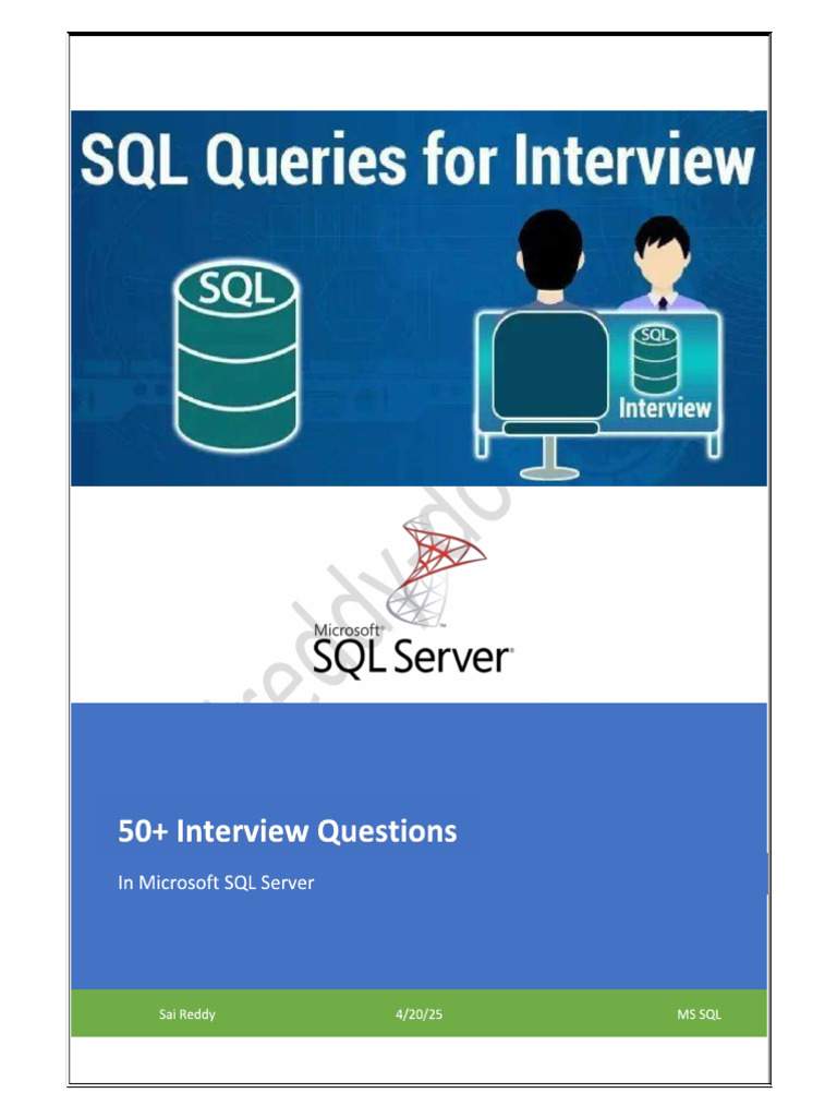 SQ L Interview Que | PDF