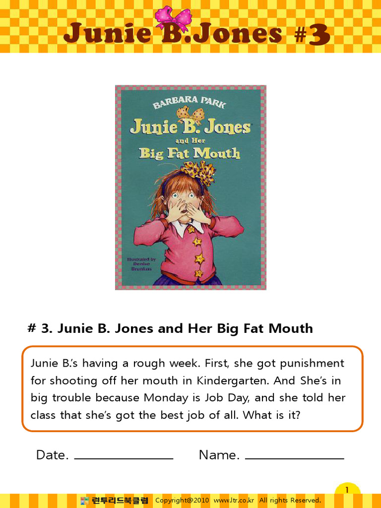 Junie B. Jones: Big Fat Mouth Adventures | PDF