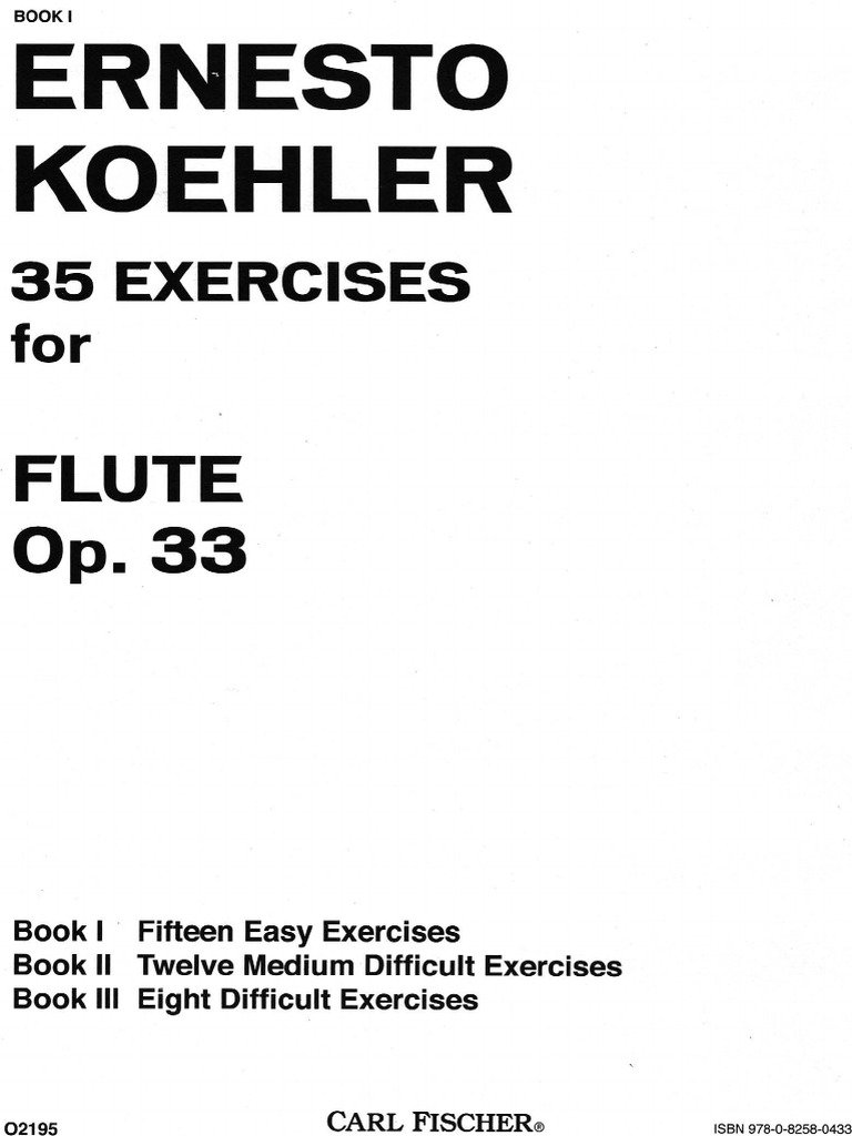 Ernesto Koehler Exercises For Flute Op.33 Book I | PDF