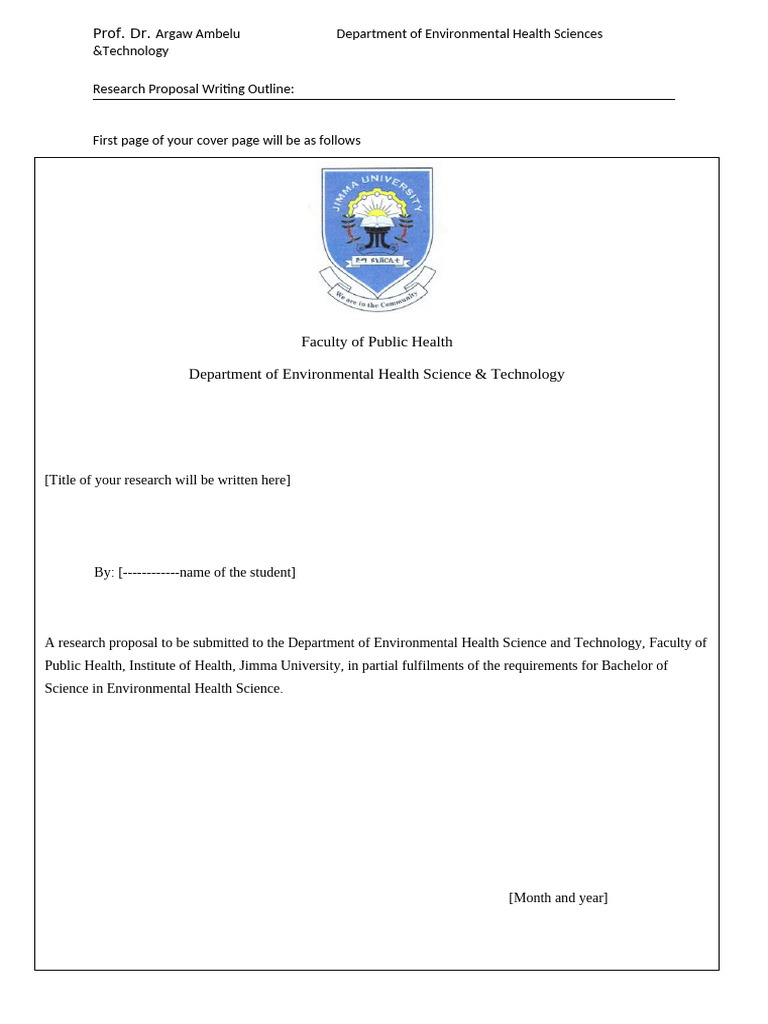 Research Proposal Outline For Management | PDF | Sampling (Statistics ...