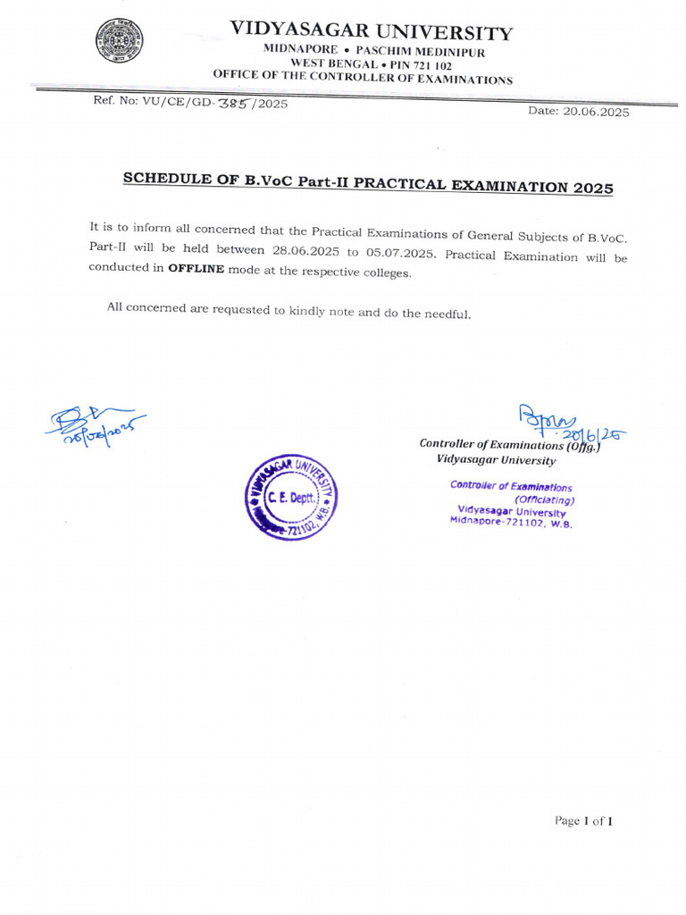 Exam Bvoc Practical Part Ii 2025 | PDF