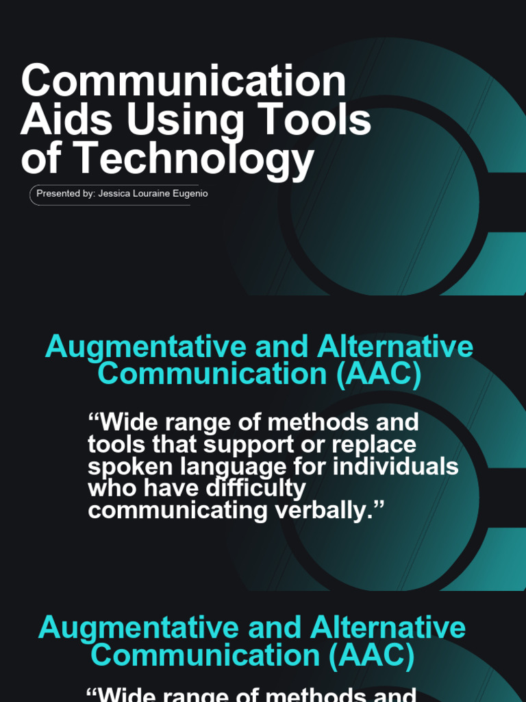 AAC Tools for Enhanced Communication | PDF | Communication | Human ...