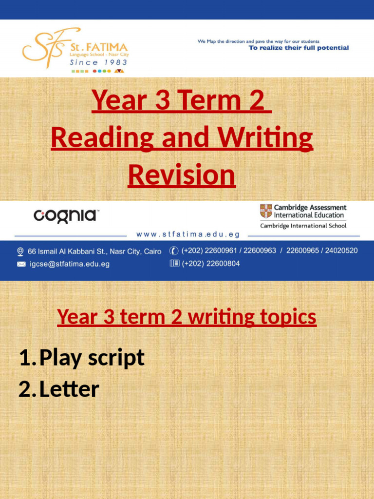 Year 3 - T2 - Reading Writing Revisionf2z8Q | PDF | Non Fiction