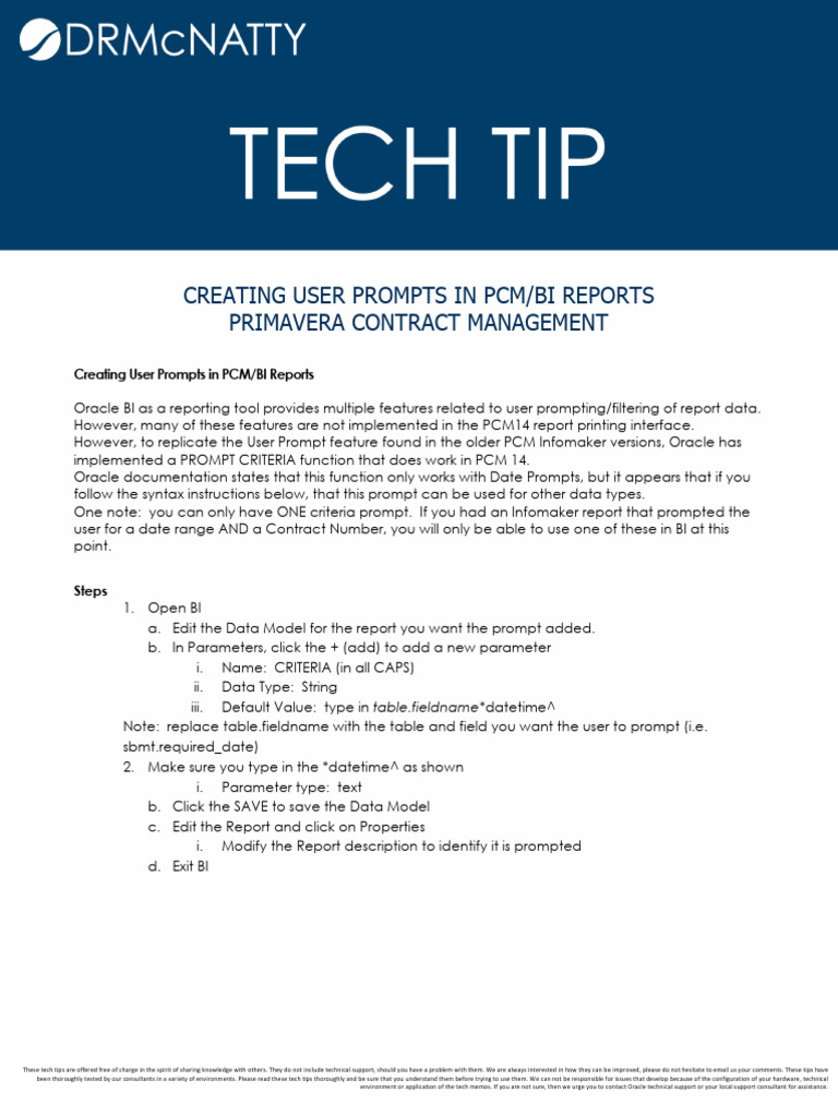 Creating User Prompts in BI For CM814 | PDF | Command Line Interface ...