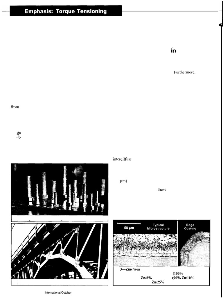 Torque Tensioning of Galvanized Bolts | PDF | Corrosion | Metals