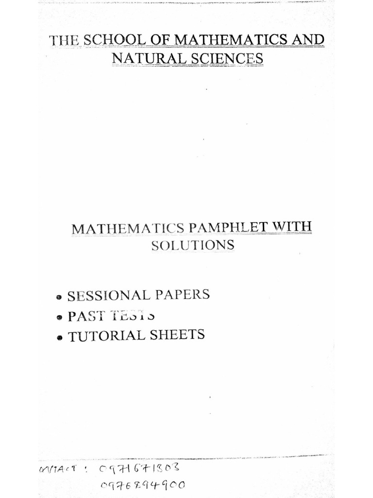 Ma 110 Sessional and Test | PDF