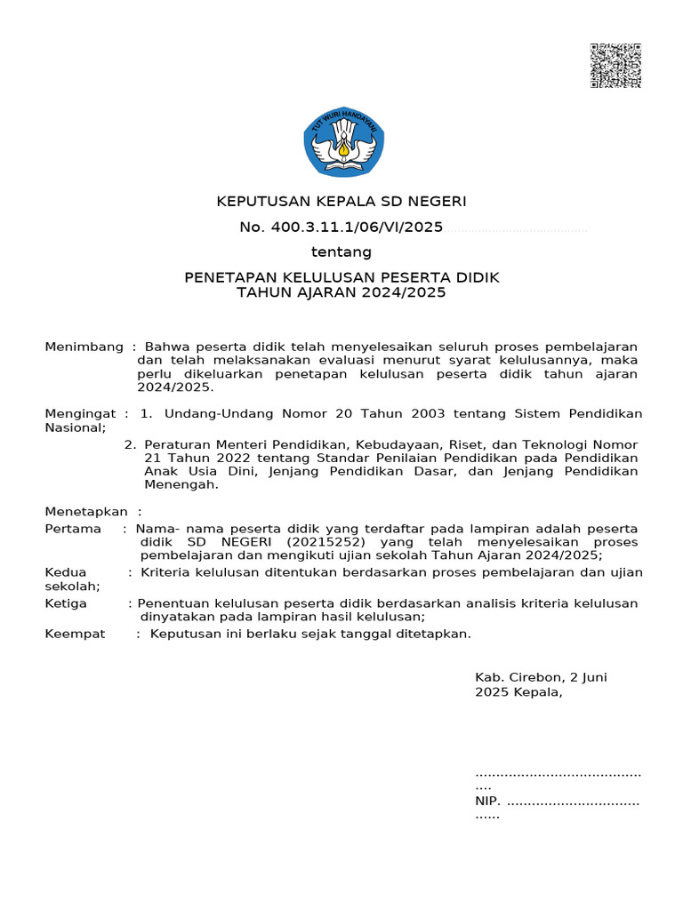 Surat Keterangan Tentang | PDF