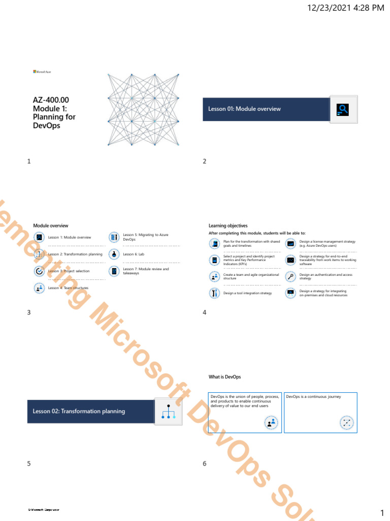Presentación AZ 400 | PDF | Agile Software Development | Version Control