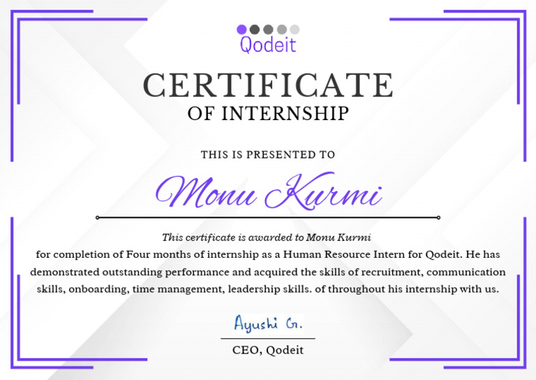 Qodeit Certificate | PDF