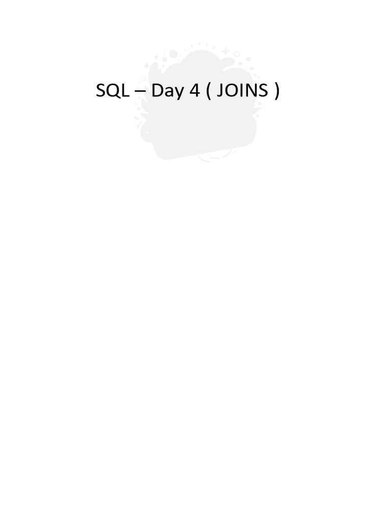 SQL - Day4 (Joints, Views, Psedocoloumn) | PDF | Sql | Data Management Software