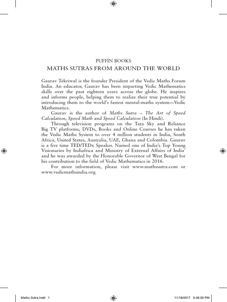 Maths Sutra From Around the World | PDF | Mathematics