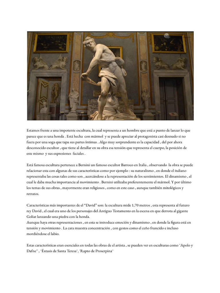 El David | PDF | Escultura | Barroco
