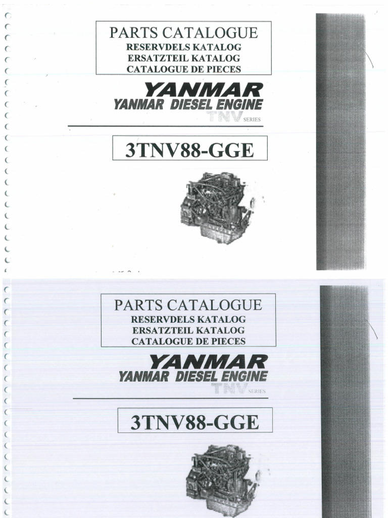 Engine Yanmar Part Catalog 3tnv98 Gge | PDF