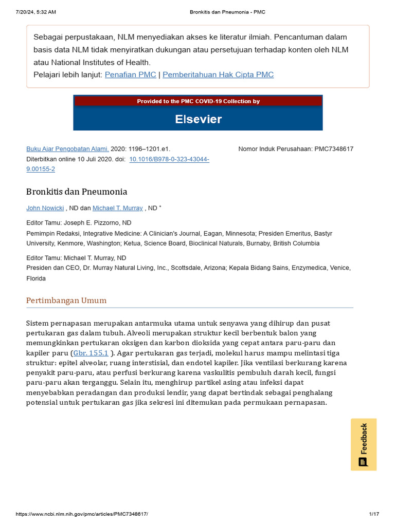 Bronkitis Dan Pneumonia - PMC | PDF