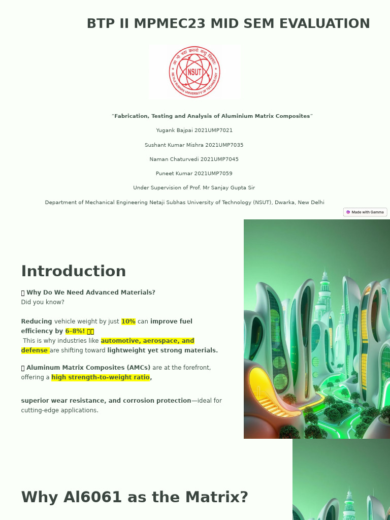 Final 8th Sem Mid Sem | PDF | Composite Material | Hardness