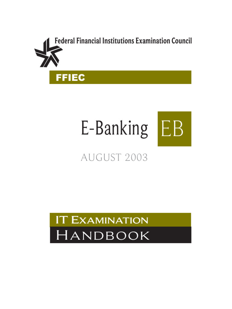 FFIEC ITBooklet E-Banking | PDF | Online Banking | Banks & Banking