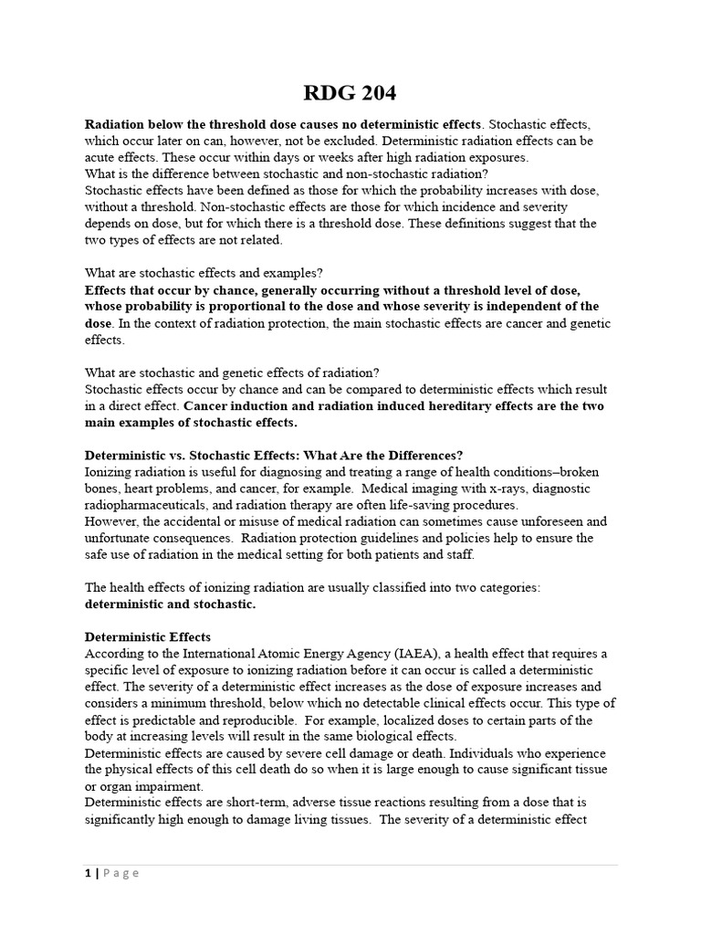 Explanationss 2024 RDG 204 | PDF | Absorbed Dose | Ionizing Radiation