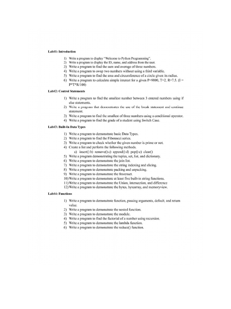 Lab Python | PDF