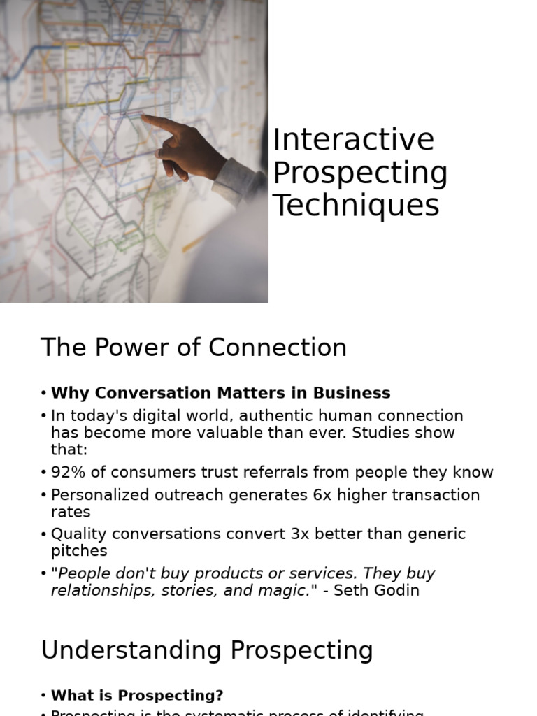 Interactive Prospecting Techniques | PDF | Business | Communication