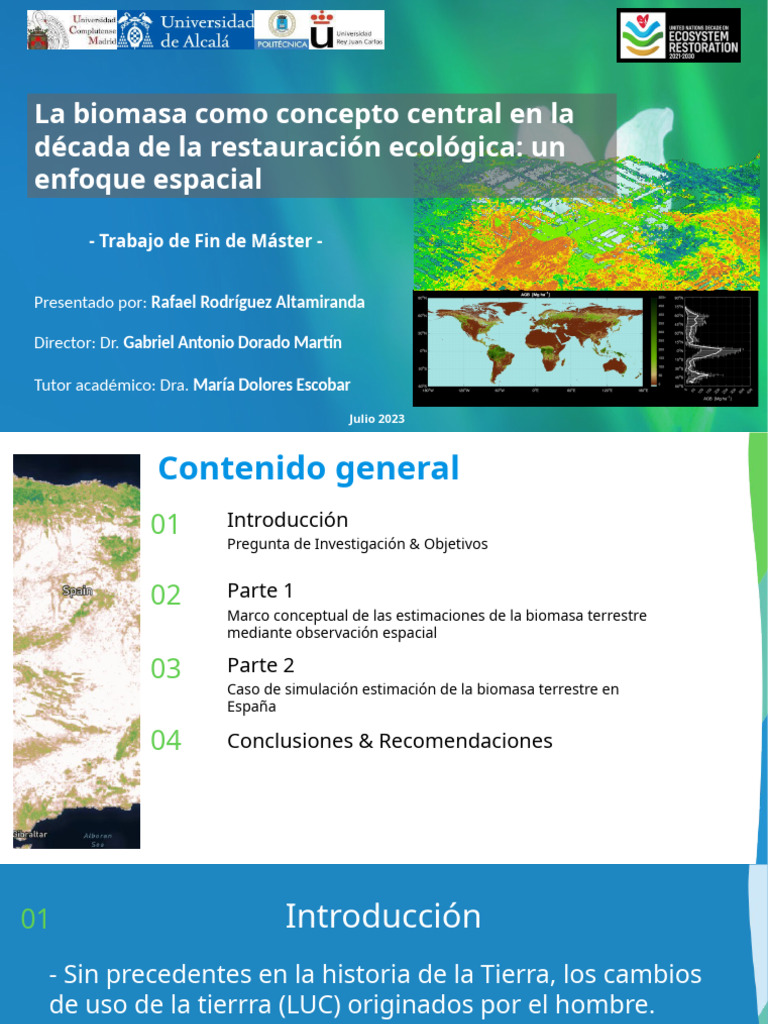 Biomass PPT TFM RRAjul23 | PDF | Los bosques | Clima