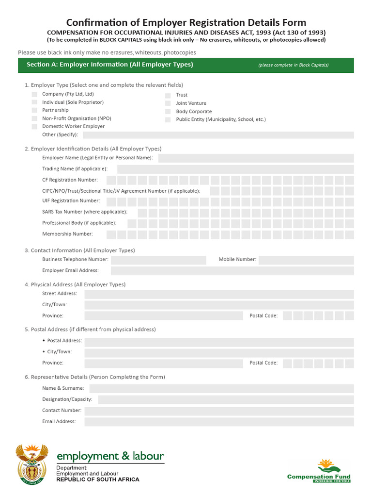 CF - Confirmation of Employer Details Form 10 March 2025 | PDF ...
