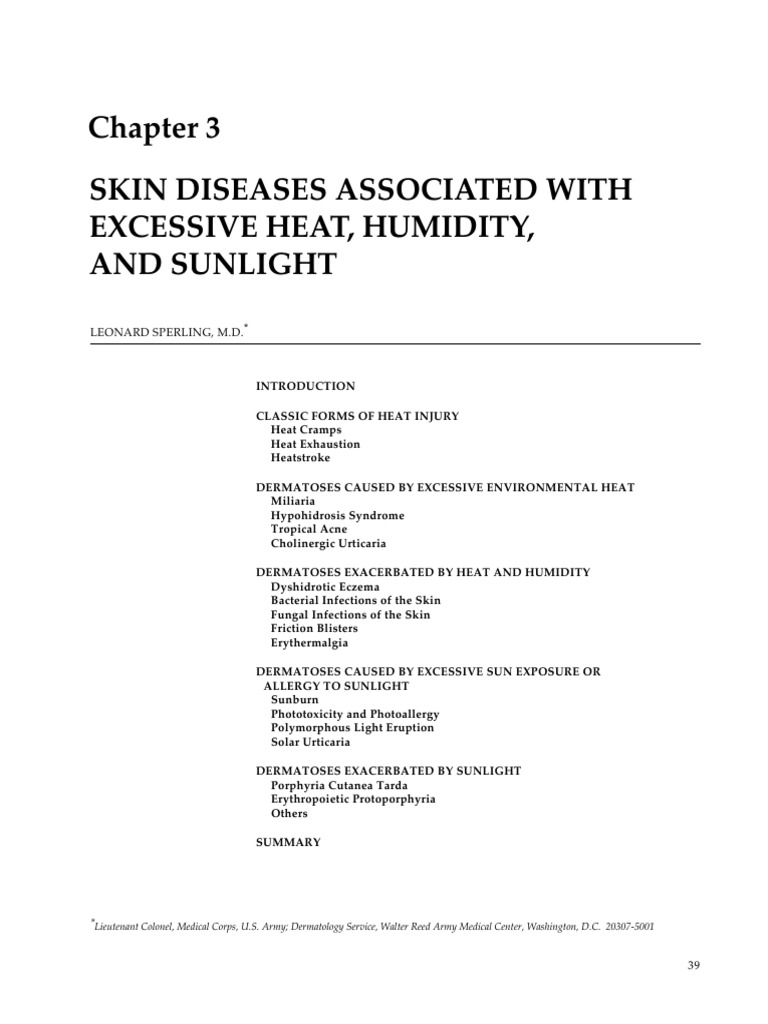 Skin Diseases from Heat and Sun Exposure | PDF | Hyperthermia | Sunscreen