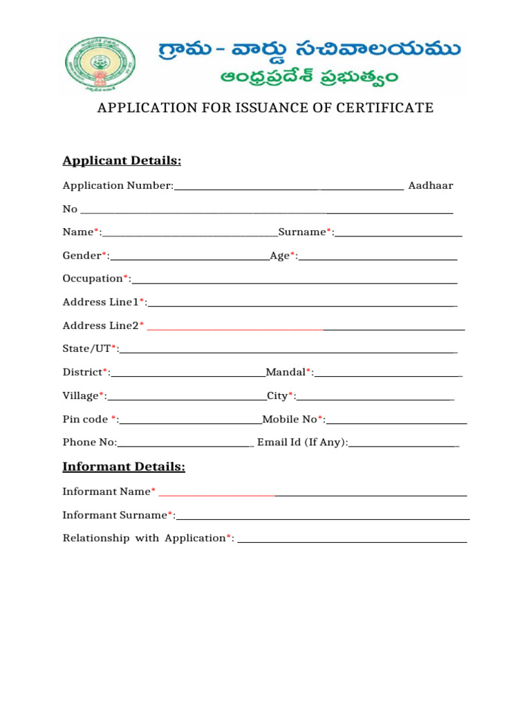 Application For Issuance of Certificate | PDF