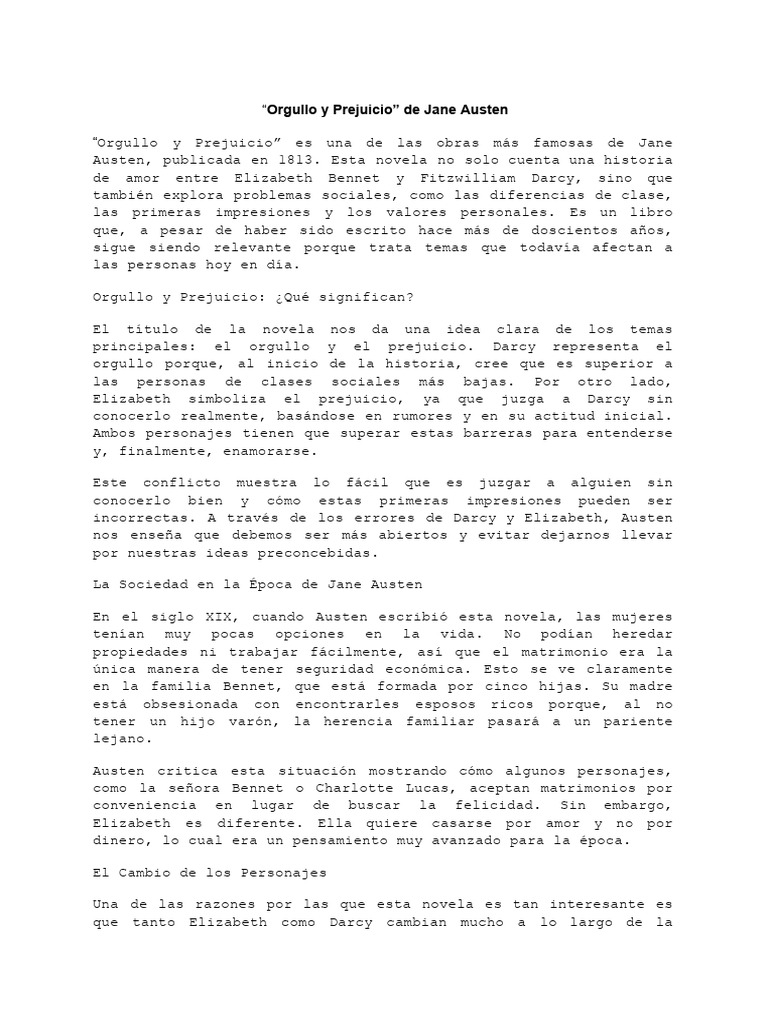 26 - Hernandez Pedraza Valeria | PDF | Orgullo y prejuicio | Jane Austen