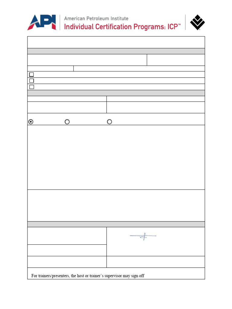 API CPD Activity Form Tank Farm Meeting | PDF