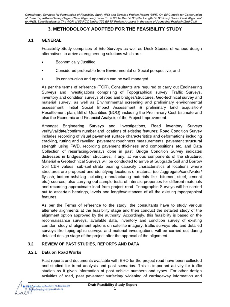 Methodology Adopted For The Feasibility Study | PDF | Unmanned Aerial ...