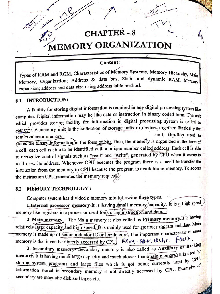 CH 8 Memory Organization | PDF