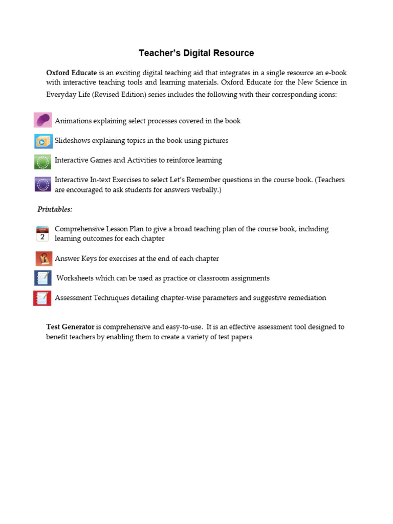 Comprehensive Digital Teaching Resources | PDF