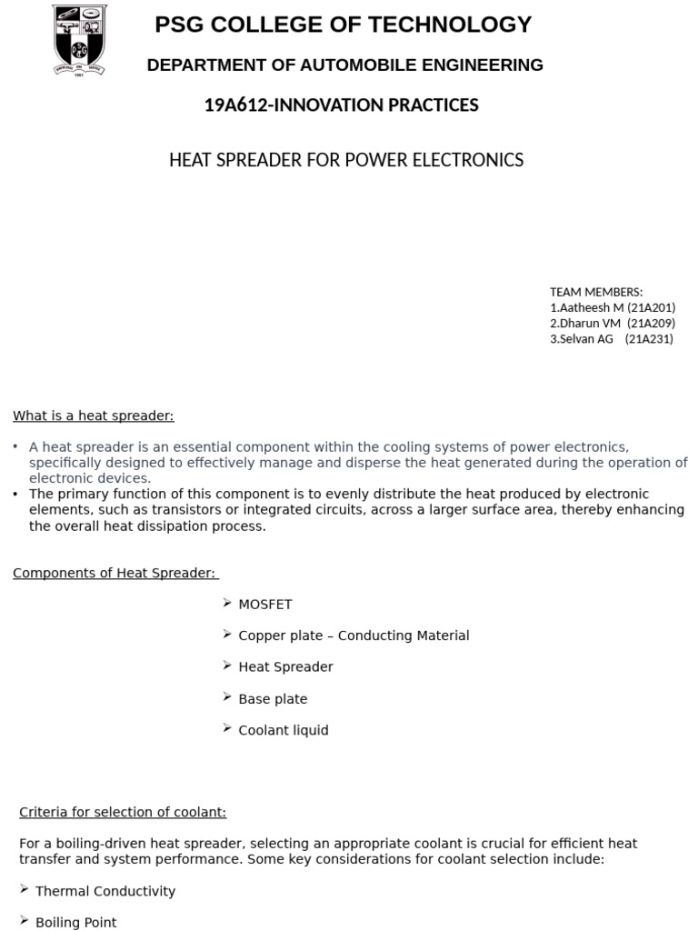 Heat Spreader | PDF