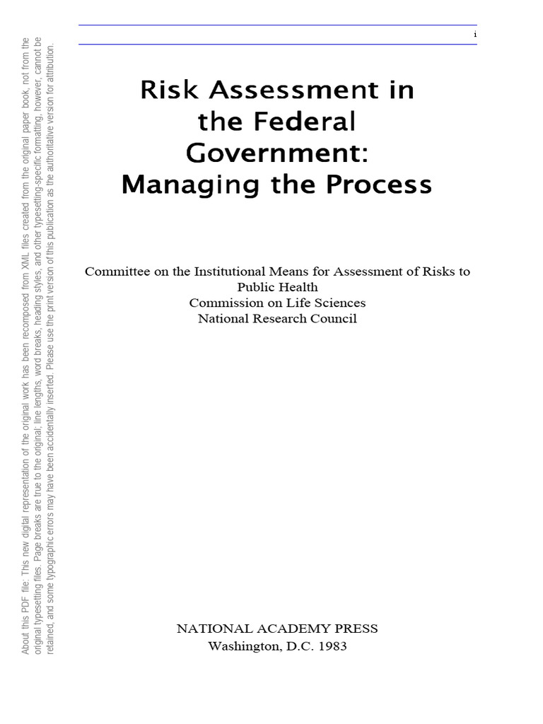 Federal Government Risk Assessment Guide | PDF | Books