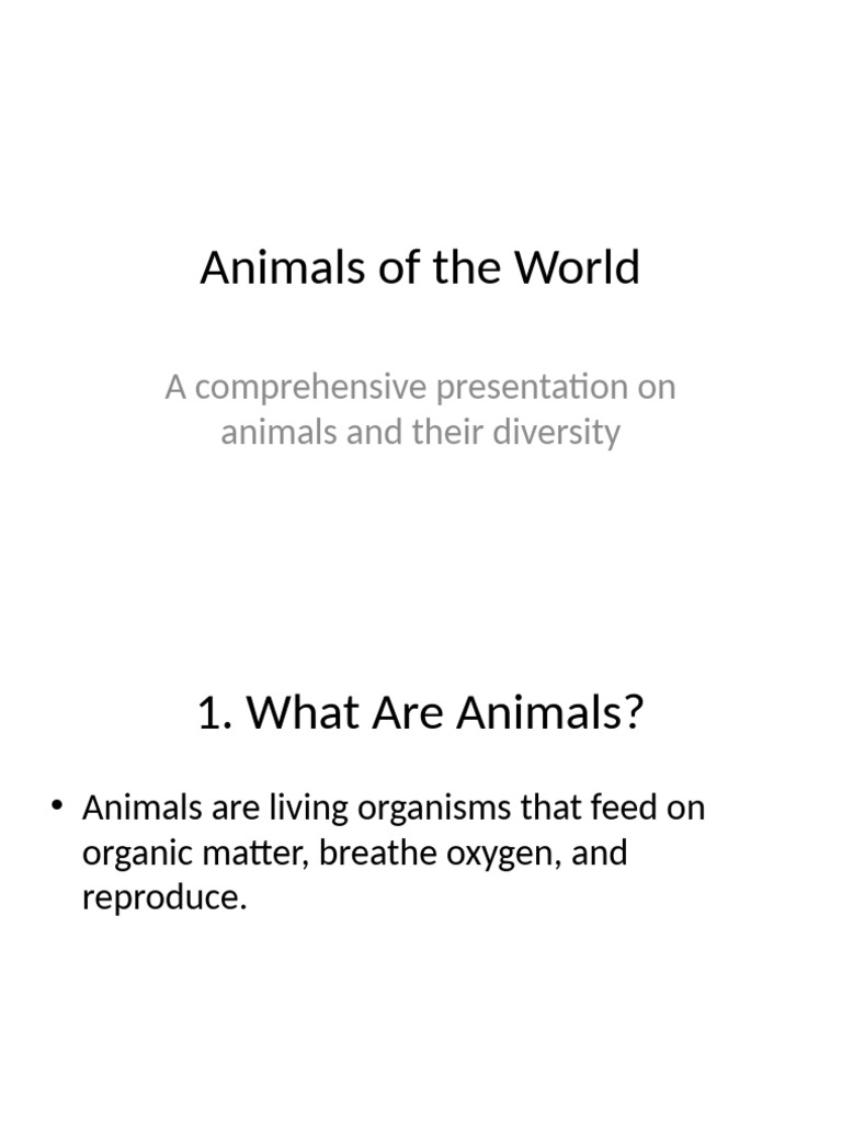 Diverse Animals of the World | PDF | Mammals | Amphibian