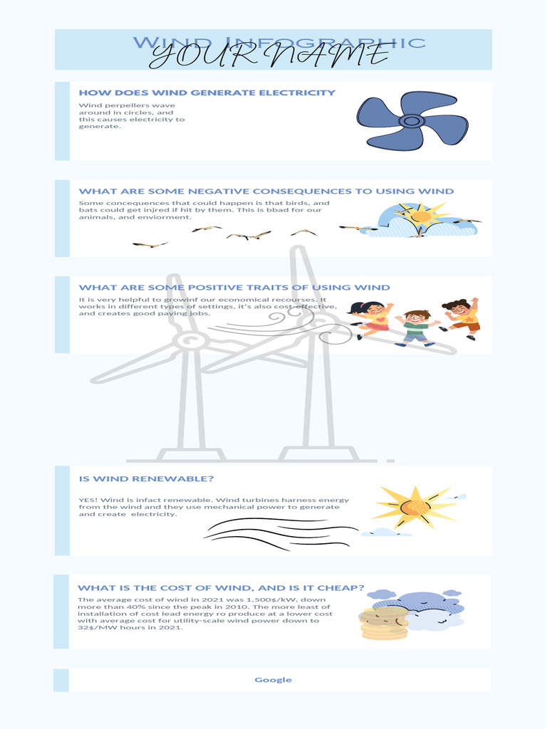 Sky Blue Minimalist Illustrated Interesting Facts About Clouds ...