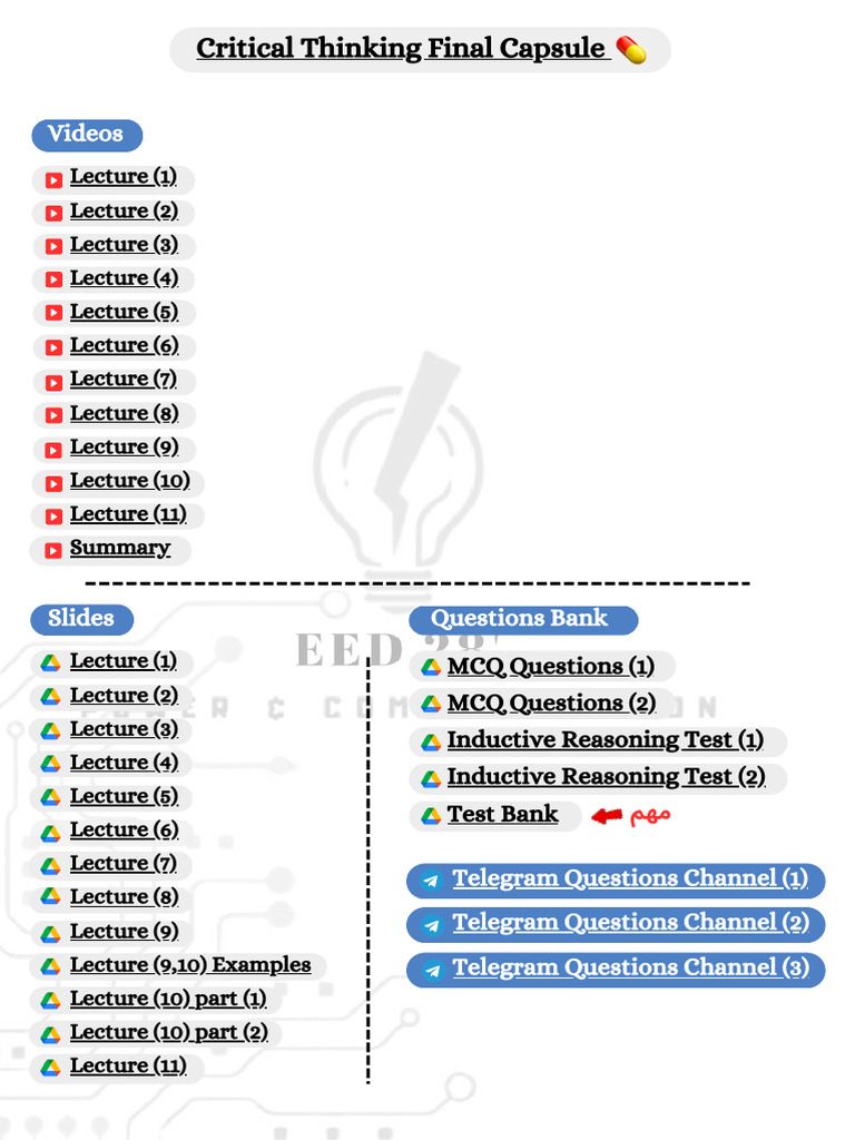Critical Thinking Exam Resources | PDF