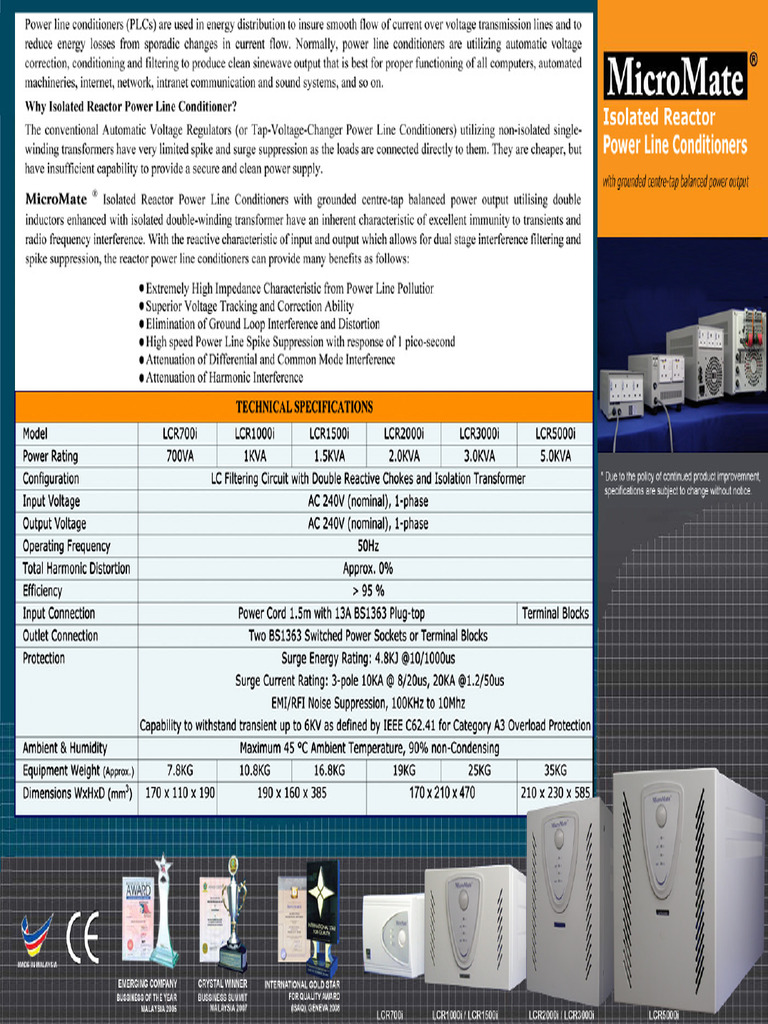 LCR3000i Power Line Conidtioning Regulator | PDF