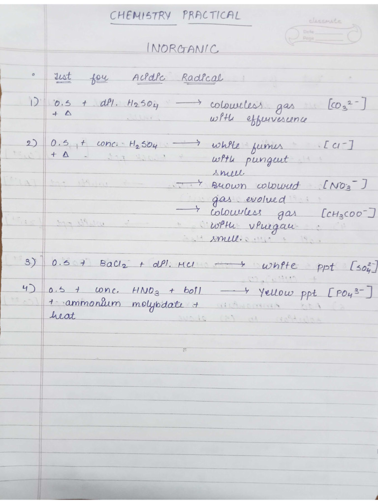 Chemistry Practical | PDF