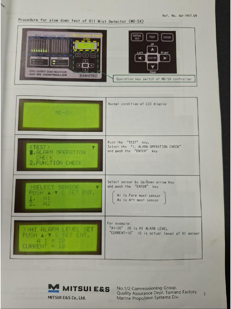 Main Engine New Mitsui e&s | PDF
