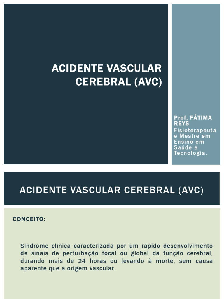 AULA 8 - Acidente Vascular Cerebral | PDF | AVC | Medicina Clínica