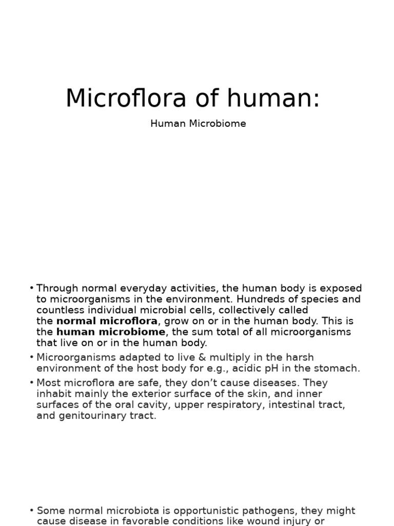 Microflora of Human Body Viz Skin, Mouth Intestine Etc | PDF ...