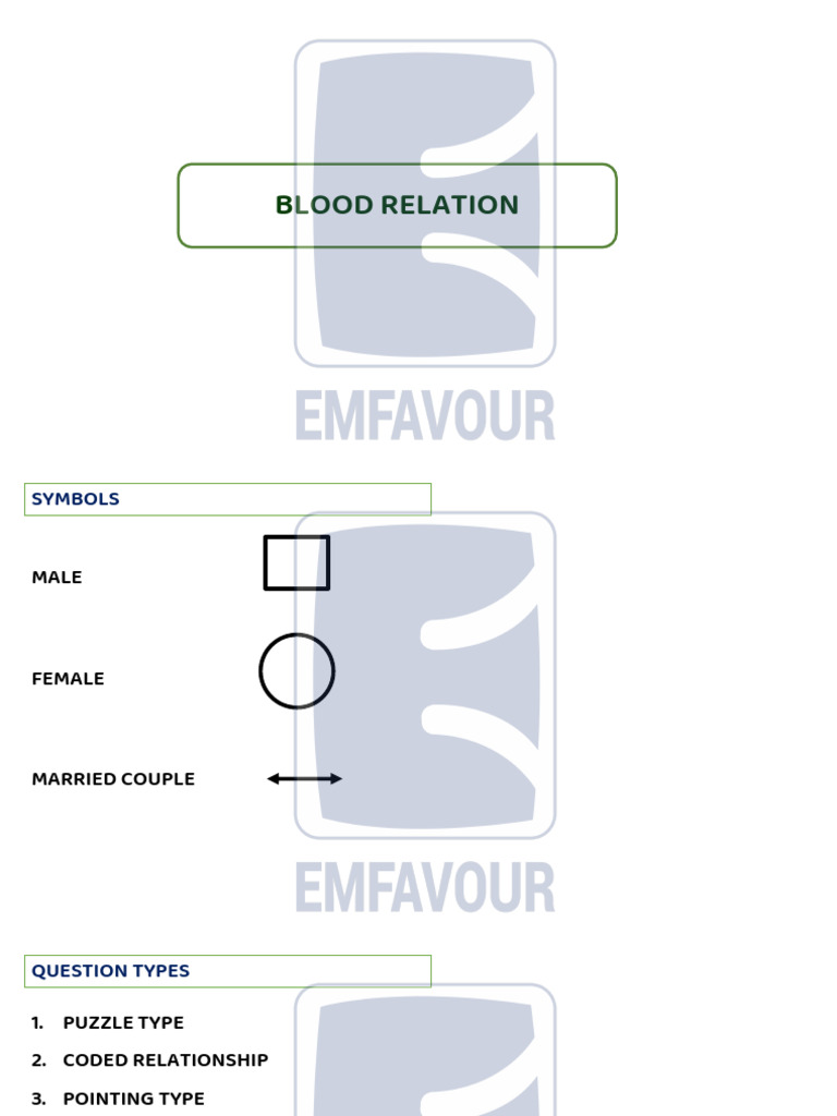 Reasoning - Blood Relation | PDF | Social Institutions | Family